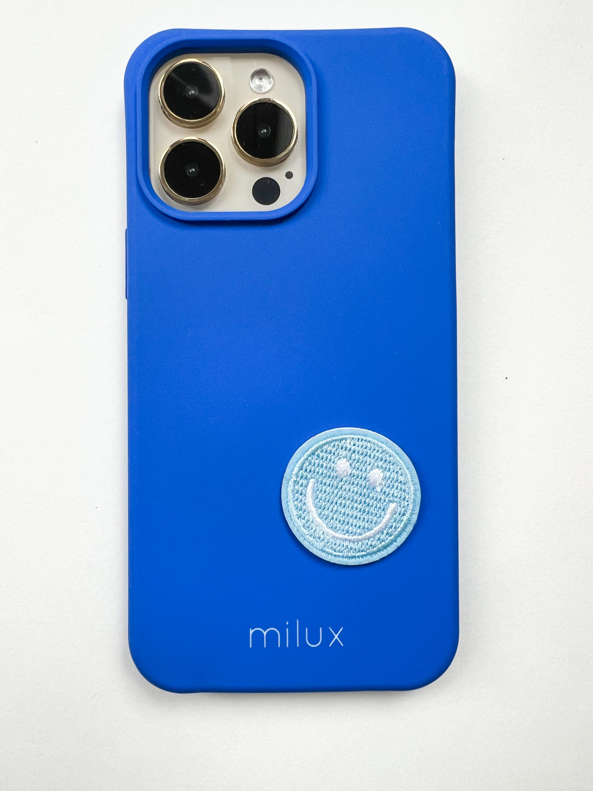 Sticker Smiley Blau – milux